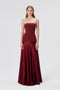 Aura Strapless Gown - Red Berry